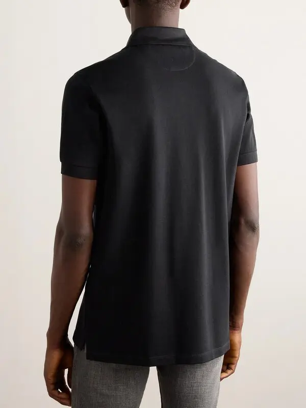 Paul Smith Cotton-piqué Polo Shirt - Black