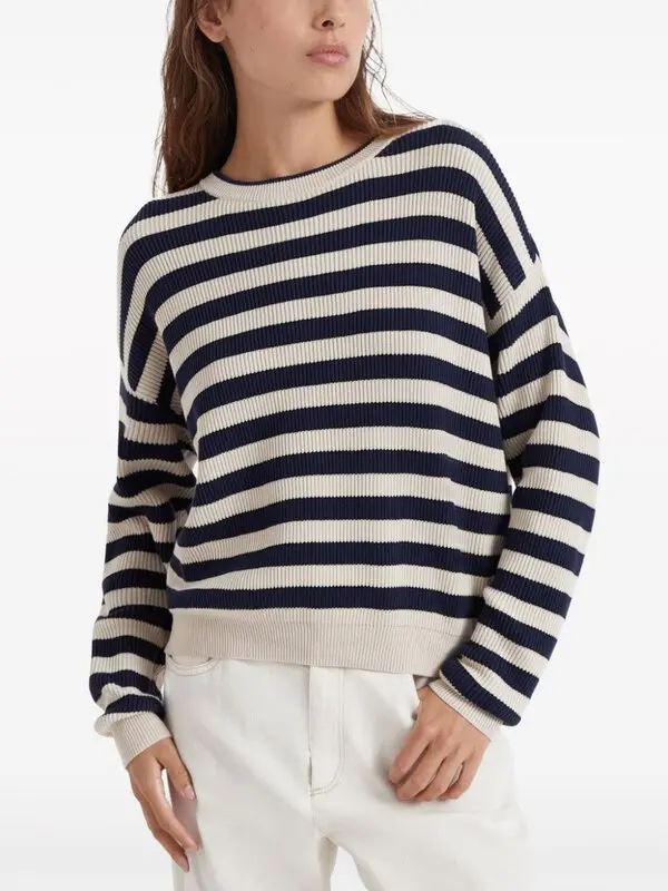 Brunello Cucinelli Striped Cotton-knit Jumper