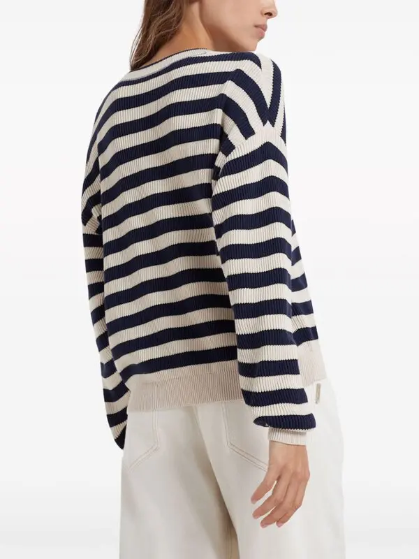 Brunello Cucinelli Striped Cotton-knit Jumper