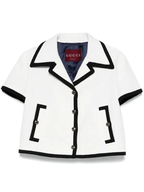 Gucci Tweed Jacket - White