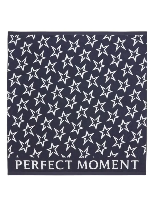 Perfect Moment Star-print Cotton Beach Towel - Blue