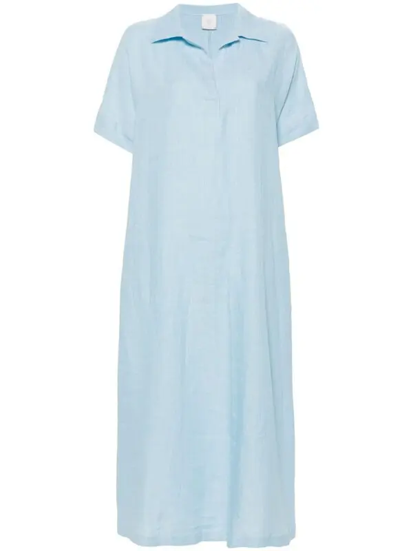 Eleventy Linen Shift Maxi Dress
