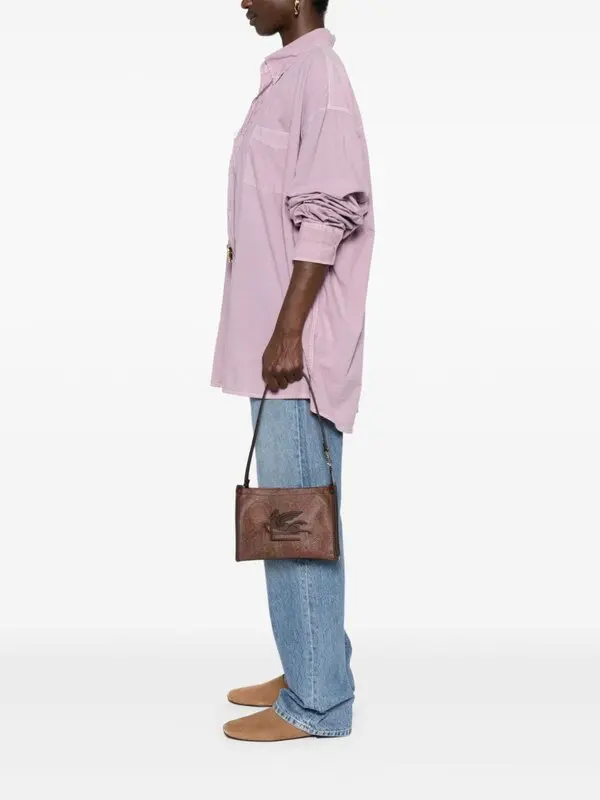 Etro Arnica Pouch With Pegaso Detail - Brown