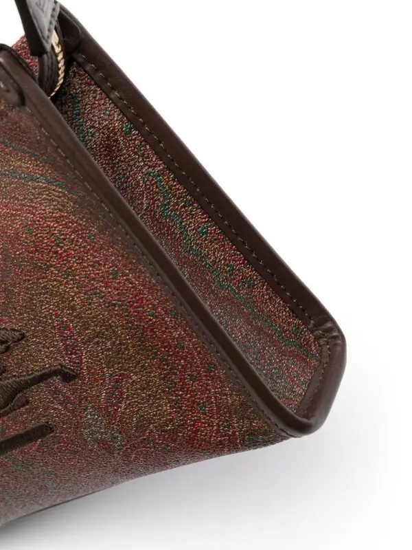 Etro Arnica Pouch With Pegaso Detail - Brown