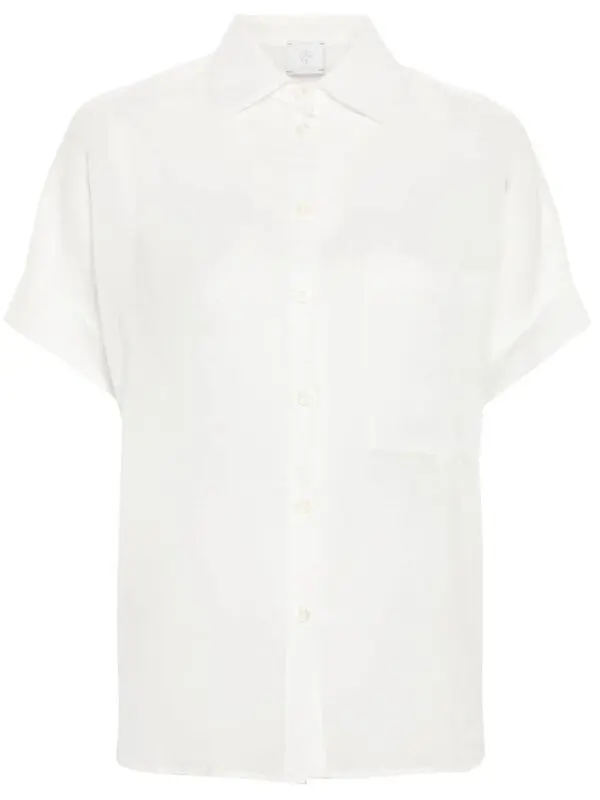 Eleventy Semi-sheer Cotton Shirt