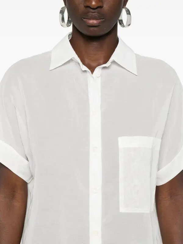 Eleventy Semi-sheer Cotton Shirt