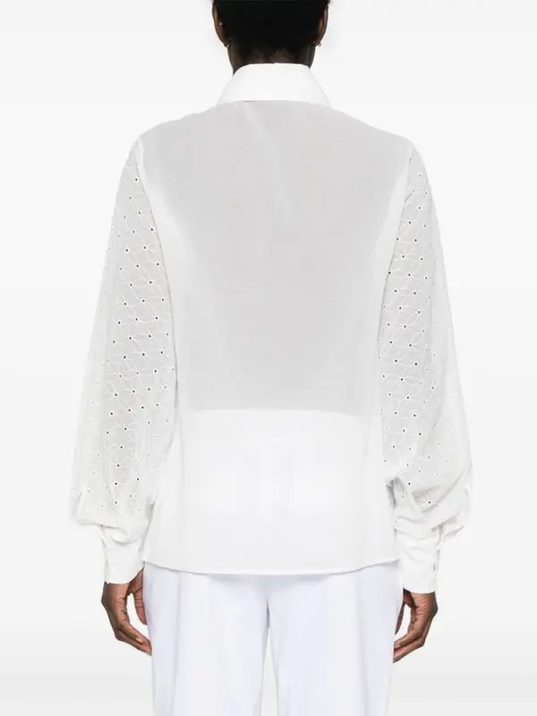 Eleventy Embroidered Semi-sheer Shirt