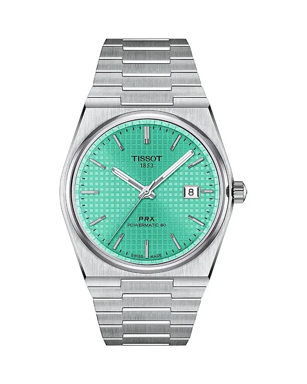 TISSOT Powermatic 80 40mm Watch - Green/silver