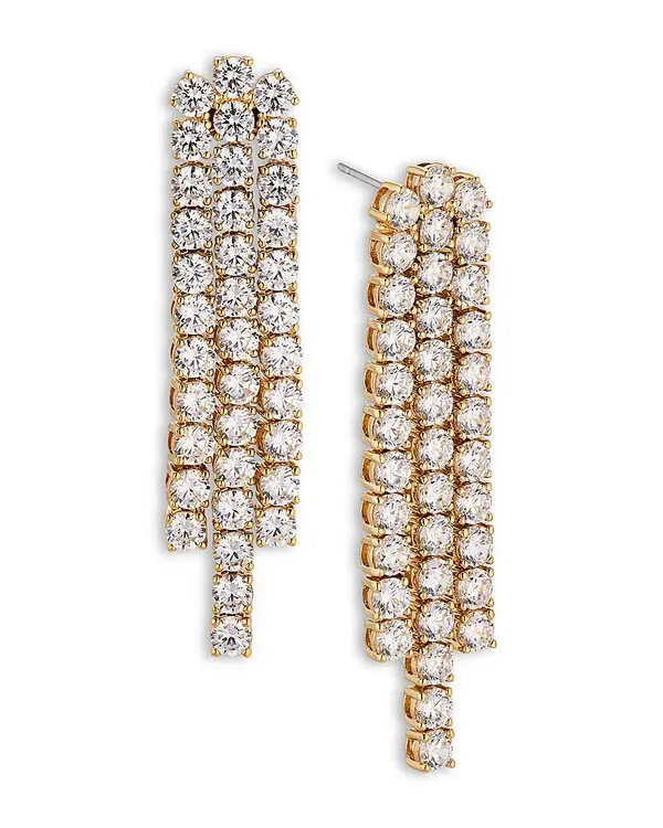 Nadri Cubic Zirconia Chandelier Earrings - Gold