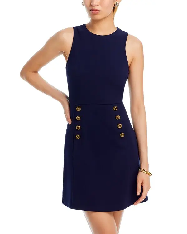 Aqua Sailor Button Dress Exclusive - Navy
