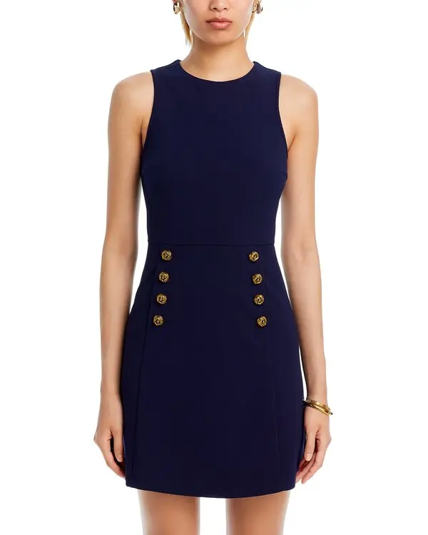 Aqua Sailor Button Dress Exclusive - Navy