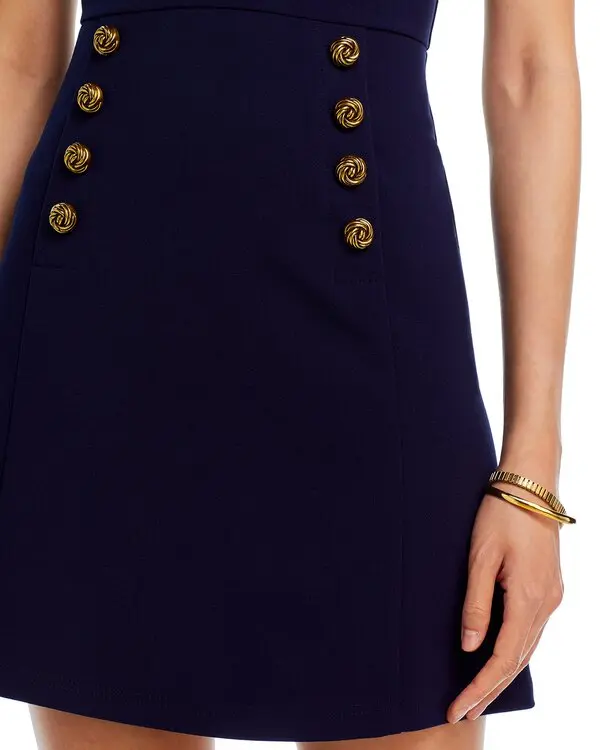 Aqua Sailor Button Dress Exclusive - Navy
