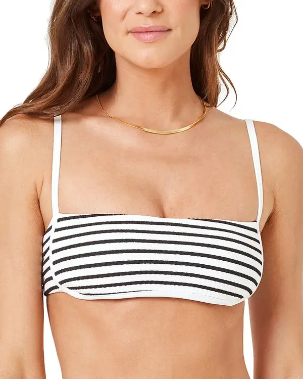 L*Space Hazel Striped Bandeau Bikini Top - Sail Along Stripe