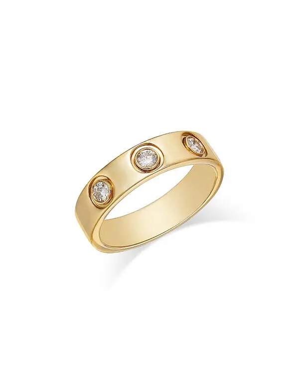 Bloomingdale'S Diamond Bezel Band In 14k Yellow - Gold