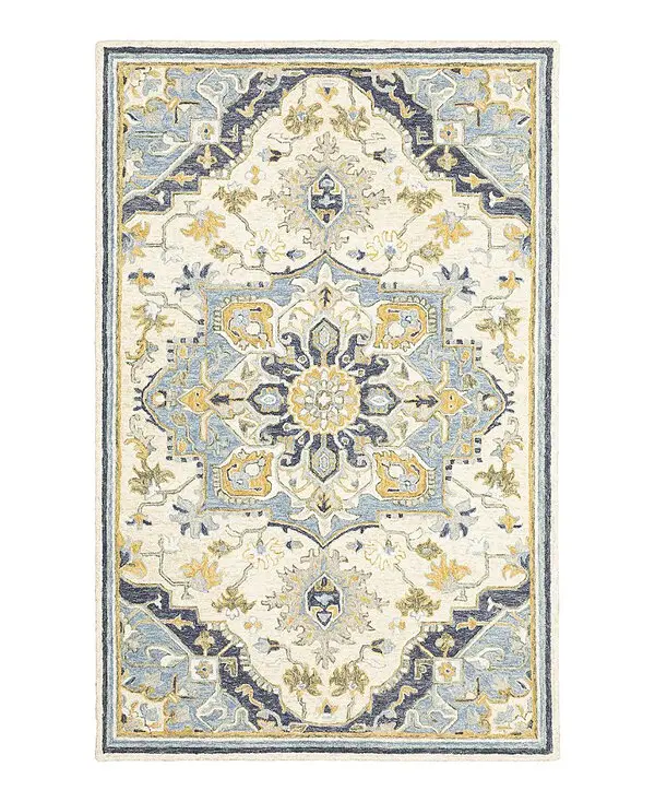 ORIENTAL WEAVERS Alfresco 28402 Area Rug, 5' X 8 - Blue