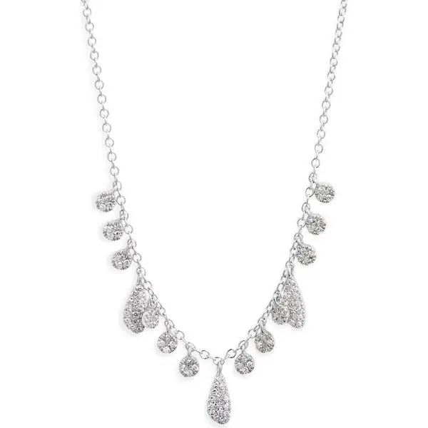 Meira T Diamond Charm Necklace - White Gold