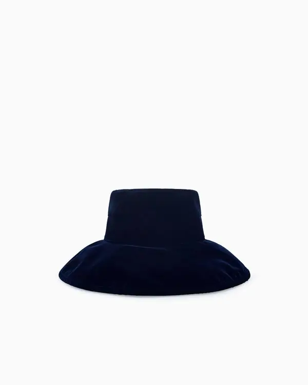 Giorgio Armani Velvet Hat - Blue