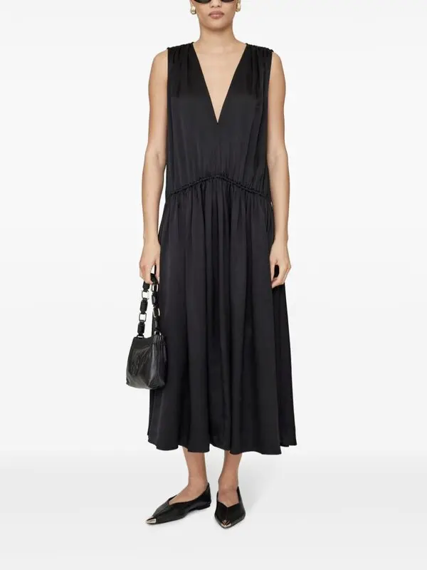 ANINE BING Mia Silk Maxi Dress