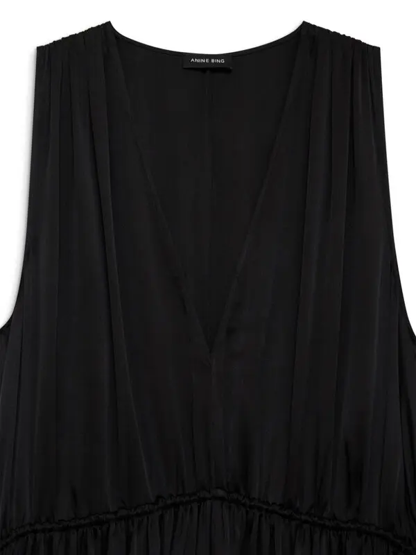 ANINE BING Mia Silk Maxi Dress