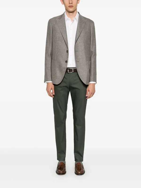 PT TORINO Mid-rise Tapered Chinos - Green