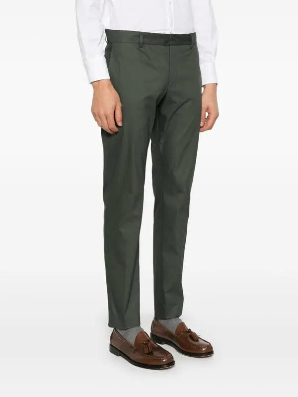PT TORINO Mid-rise Tapered Chinos - Green