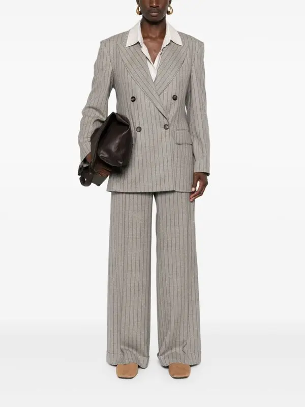 Brunello Cucinelli Striped Double-breasted Blazer
