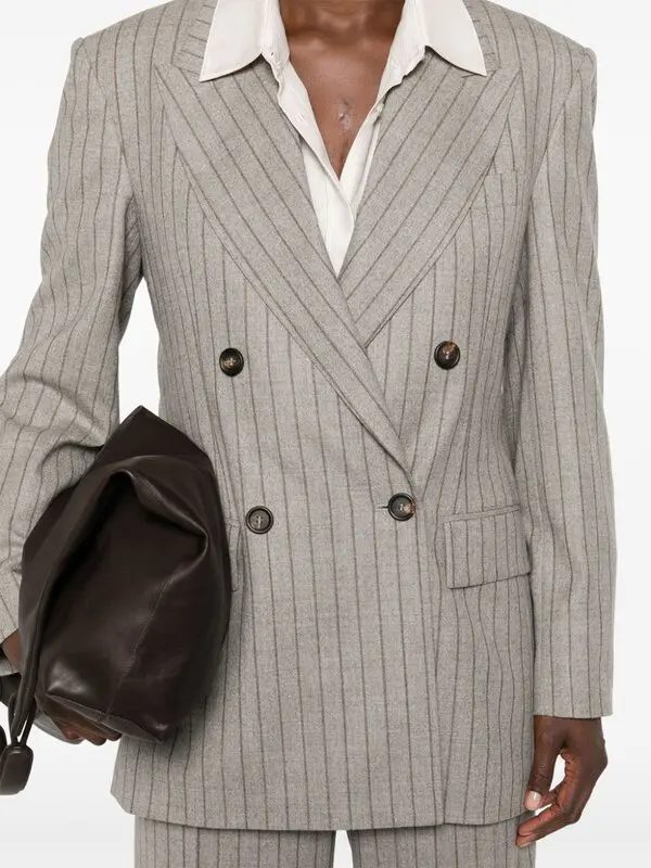 Brunello Cucinelli Striped Double-breasted Blazer