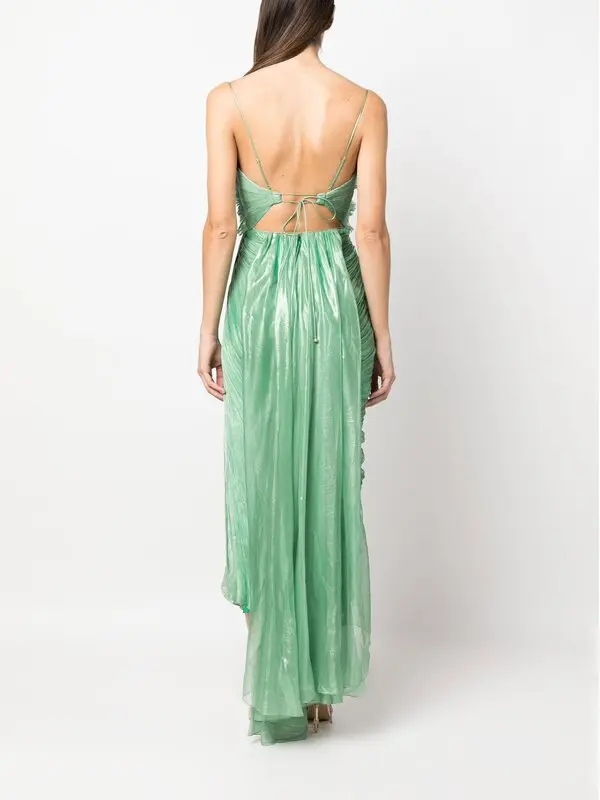 Maria Lucia Hohan Siona Pliss Midi Dress In Green - 10% Off | Editorialist