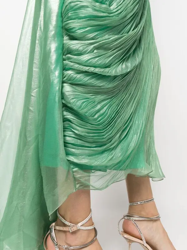 Maria Lucia Hohan Siona Pliss Midi Dress In Green - 10% Off | Editorialist