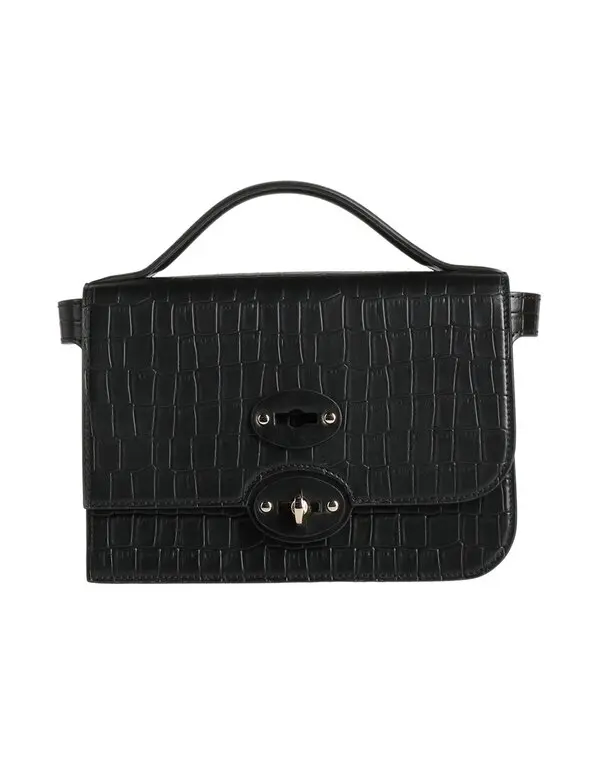 ZANELLATO Leather Handbag With Crocodile Print