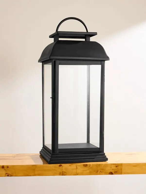 SOHO HOME Fulton Metal And Glass Lantern - Black
