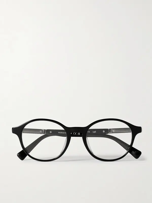 Brunello Cucinelli Round-frame Acetate Optical Glasses - Black