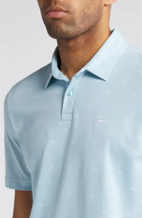Travis Mathew Final State Geo Pattern Polo - Dream Blue