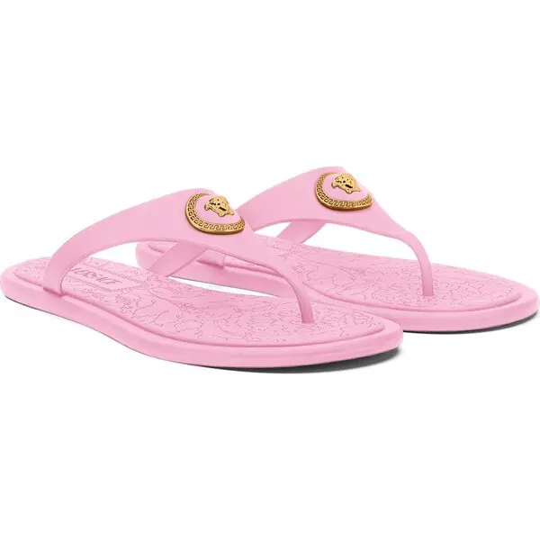 Versace Medusa Flip Flop - Guava-versace Gold
