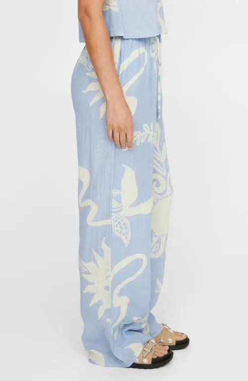 Nasty Gal Printed Cotton Drawstring Straight Leg Pants