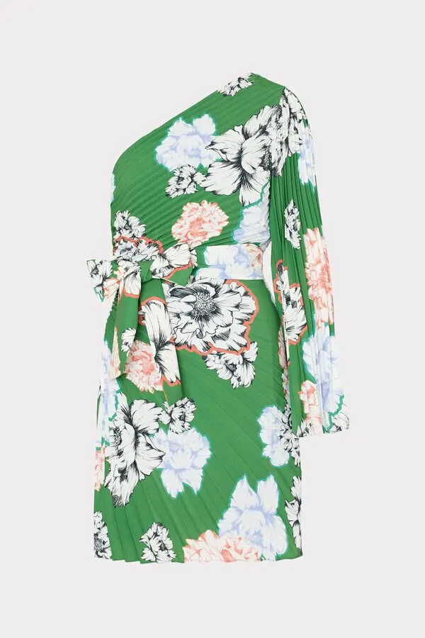 milly green pleated dress Azazie A-Line/Princess Square Neck Asymmetrical Chiffon Flower Girl Dresses