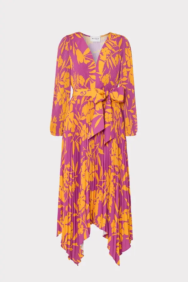 Milly Liora Marigold Aroma Pleated Maxi Dress In Multicolor - 65% Off |  Editorialist