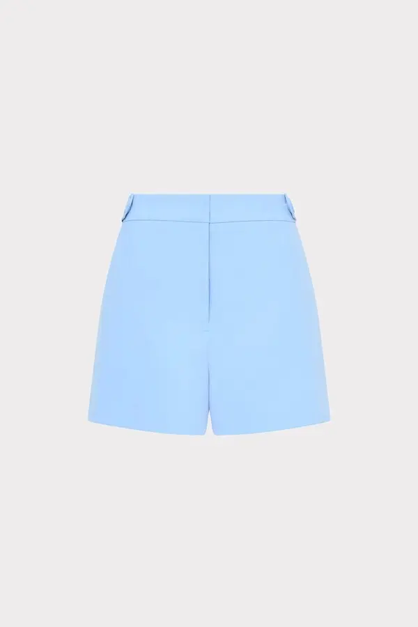 MILLY Aria Cady Button Shorts - Light Blue