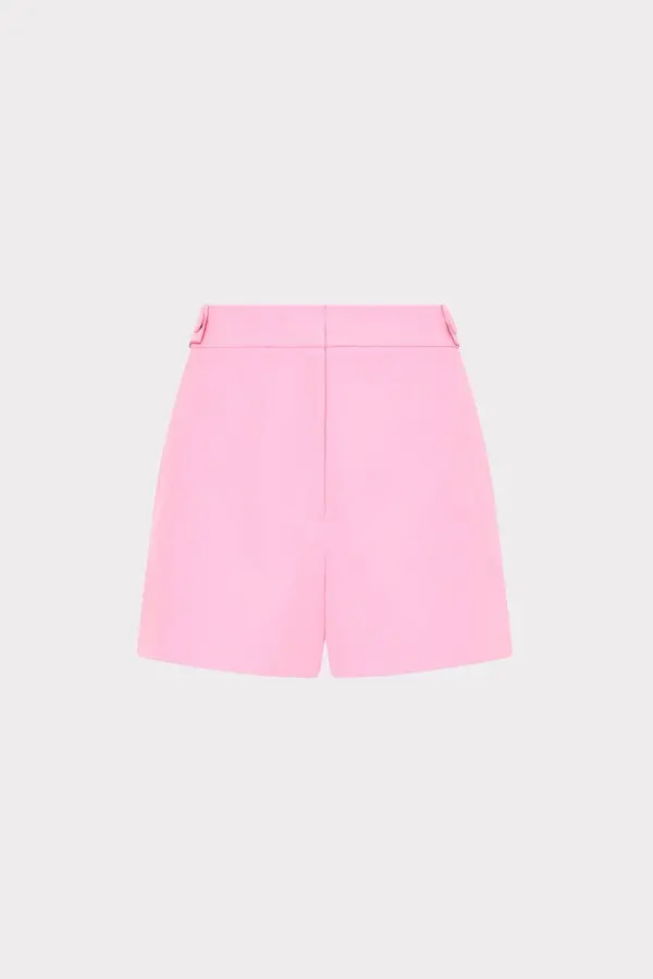MILLY Aria Cady Button Shorts - Pink