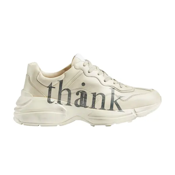 Gucci Rhyton 'think/thank' Sneakers - Cream