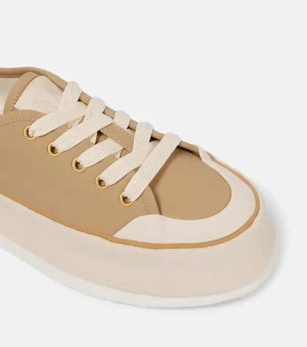 Max Mara Leather Platform Sneakers