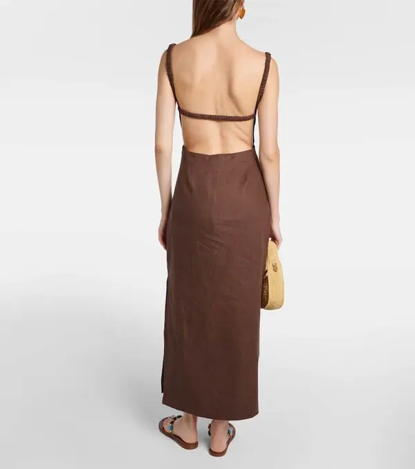 Sir. Primrose Ruched Minidress - Brown - 30% Off | Editorialist