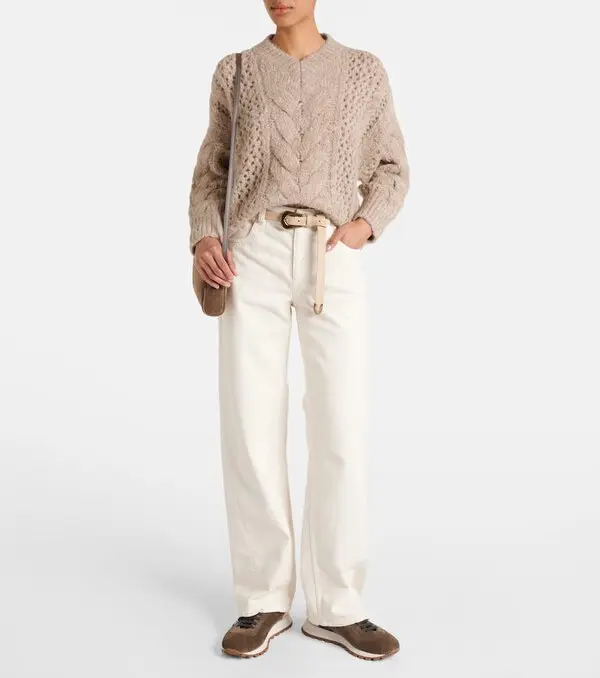 Brunello Cucinelli Cable-knit Cotton-blend Sweater