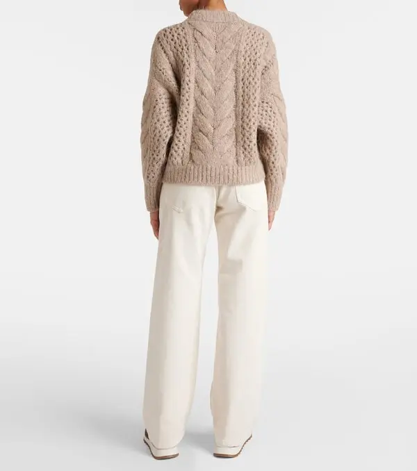 Brunello Cucinelli Cable-knit Cotton-blend Sweater