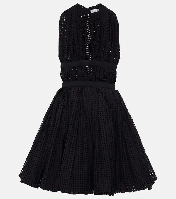 Alaïa Deesse Cotton-blend Minidress