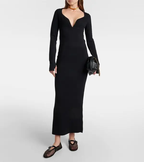 SIR. Helena Ribbed-knit Maxi Dress