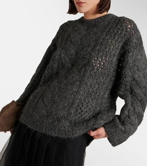 Brunello Cucinelli Cable-knit Alpaca-blend Sweater