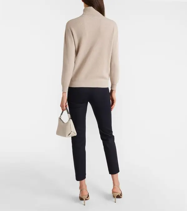 Brunello Cucinelli Cashmere Turtleneck Sweater - Neutrals