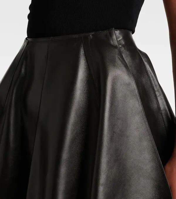 Alaïa Asymmetric Leather Miniskirt