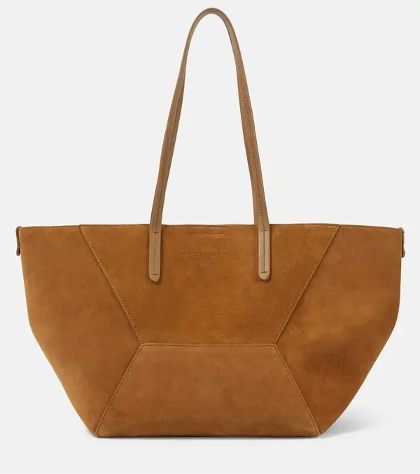 Brunello Cucinelli Large Suede Tote Bag